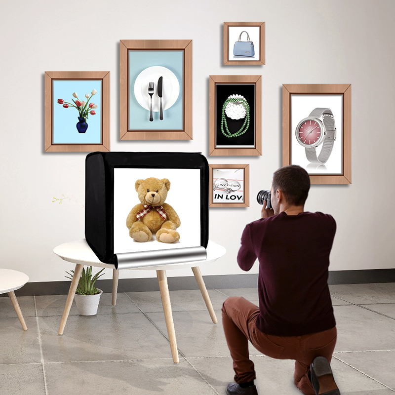 Studio Photo Portable, 60*60CM Boîtes de Lumière Photo Light Box Kit ...